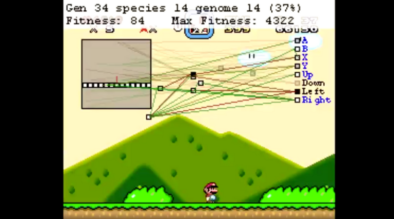 Play Mario Using A Neat Algorithm Grasp Coding